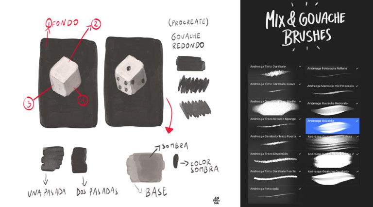 ¿Cómo usar la técnica Gouache digital? – Andreaga